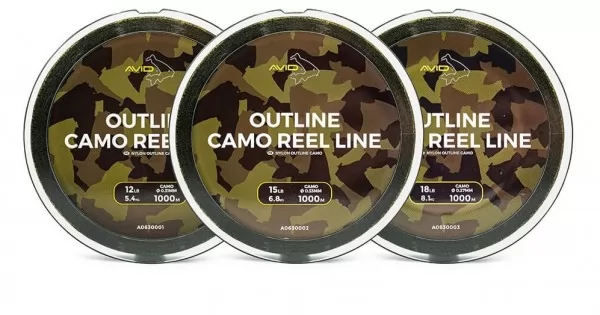 Fir Monofilament Avid - Outline Camo Reel 0.28mm 1000m